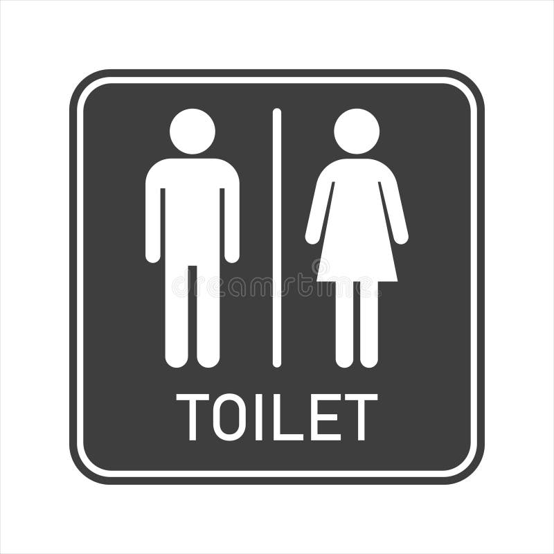 Toilet Icon on a White Background Stock Vector - Illustration of signs ...