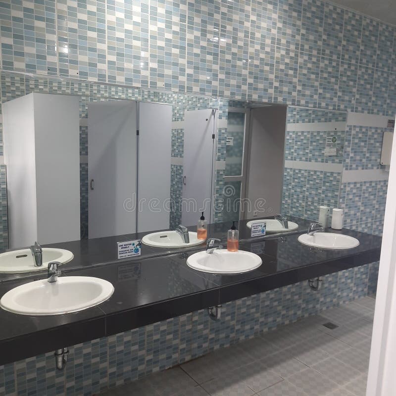 The Toilet Interior is Clean and Comfortable Stock Photo - Image of ...