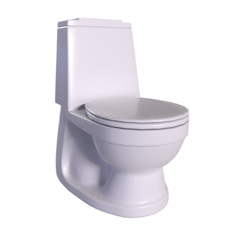 Toilet Object Isolated on White Design Art Stock Illustration ...