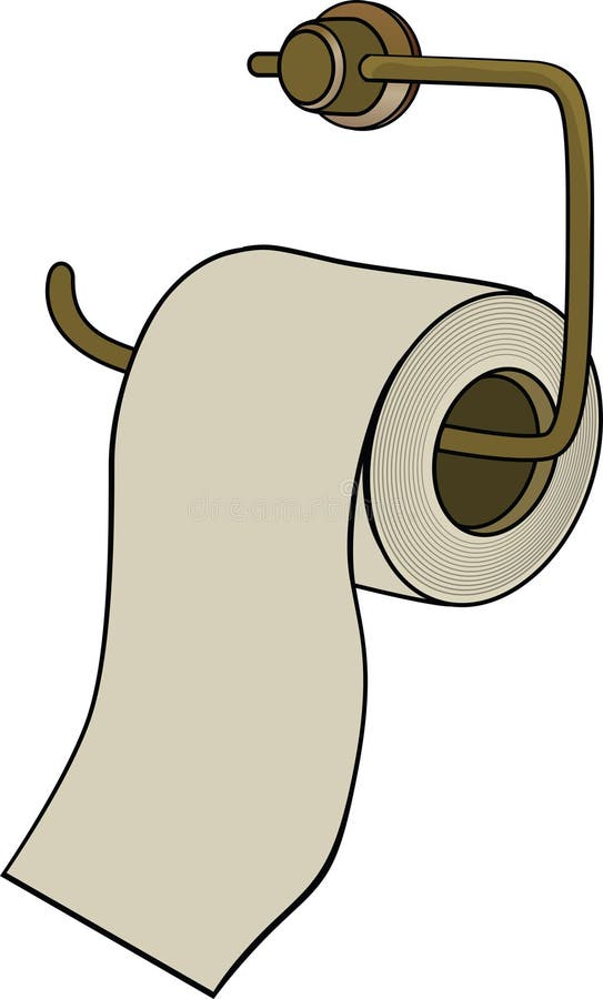 Toilet paper. Cartoon stock vector. Illustration of tissue - 22610580