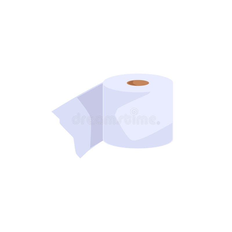 Toilet Paper or Kitchen Paper Tissue Roll Flat Vector Illustration ...