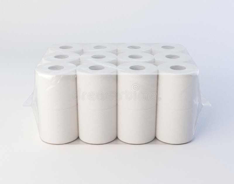 Toilet Paper Packaging stock illustration. Illustration of white ...