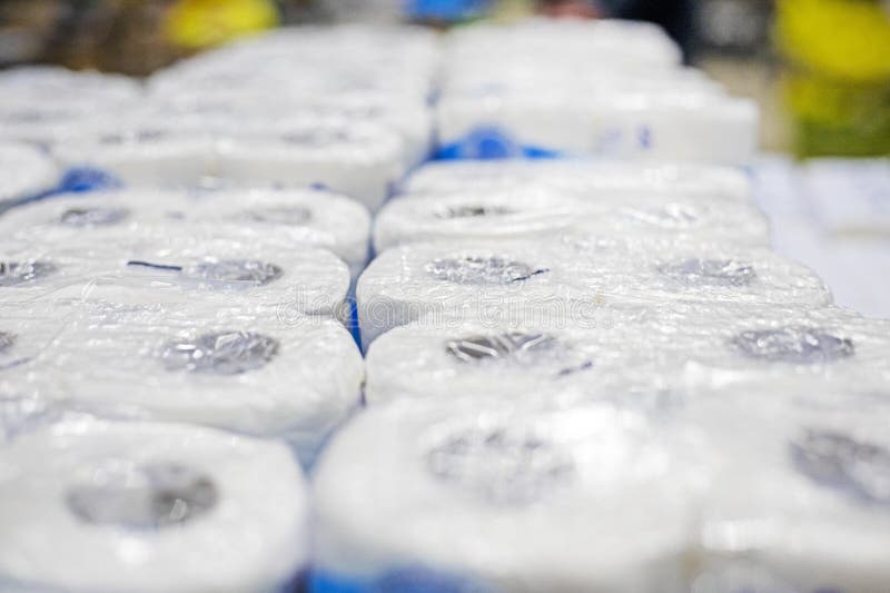 Toilet Paper Packed Rolls Several Pieces Stock Photos - Free & Royalty ...