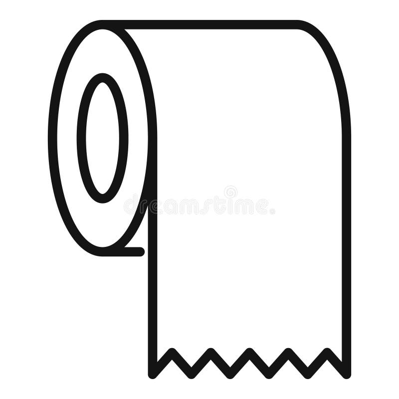 Toilet Paper Roll Icon Outline Vector. Wc Restroom Stock Vector ...