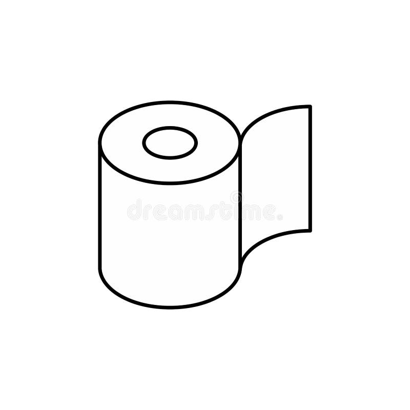 Toilet Paper Roll Icon. Symbol for Packing Stock Vector - Illustration ...