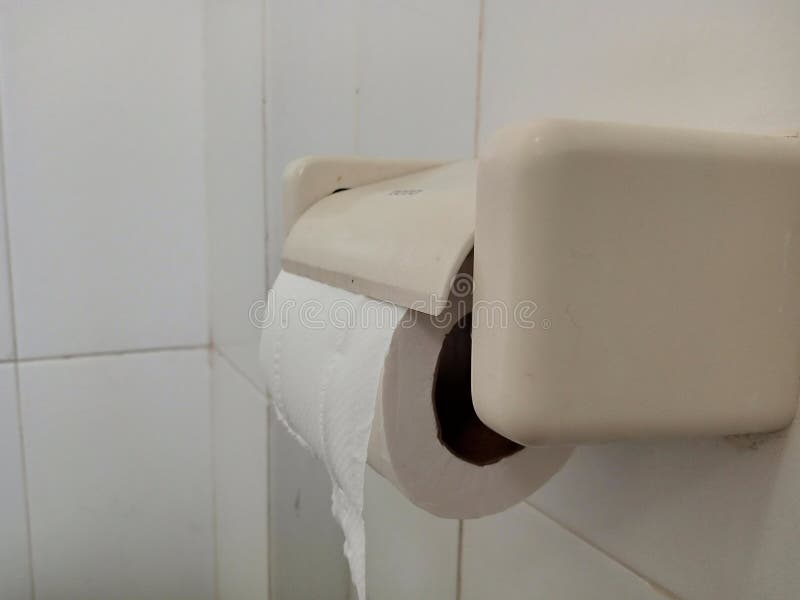 Toilet Paper Roll Photographed from the Side Stock Image - Image of ...