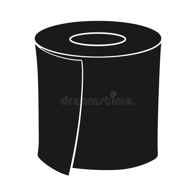 Toilet Paper Roll Vector Icon Stock Vector - Illustration of icon ...