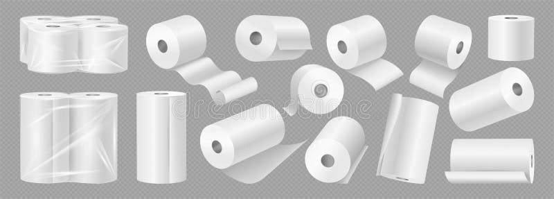 Toilet Paper Rolls, Realistic Restroom Tissues Stock Vector ...