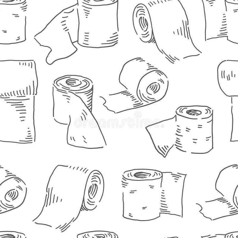 Hygiene Theme Modern Simple Blue Icons Seamless Pattern Eps10 Stock ...