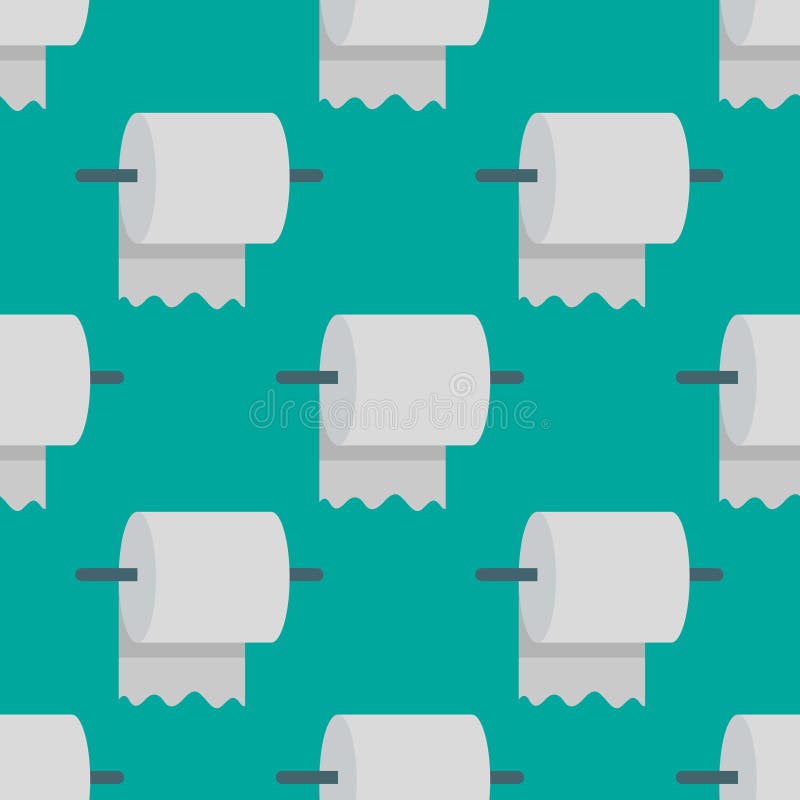 Toilet Paper Seamless Pattern Vector Illustration Stock Illustration