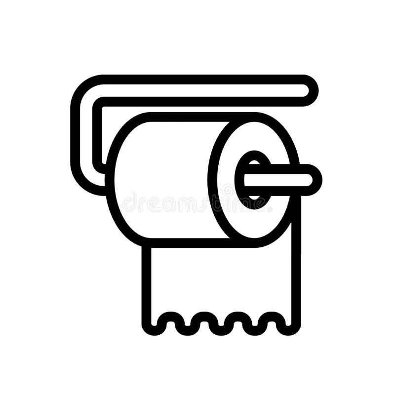 Toilet paper - vector icon stock vector. Illustration of icons - 349006271