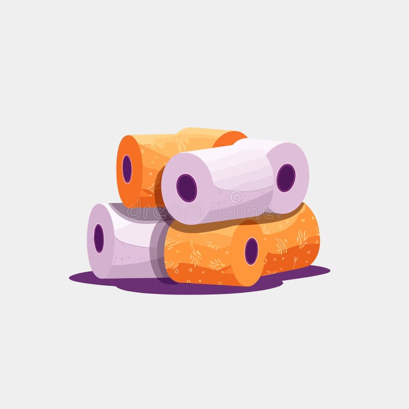 Toilet Paper Stack Vector Isolated Illustration Stock Vector ...
