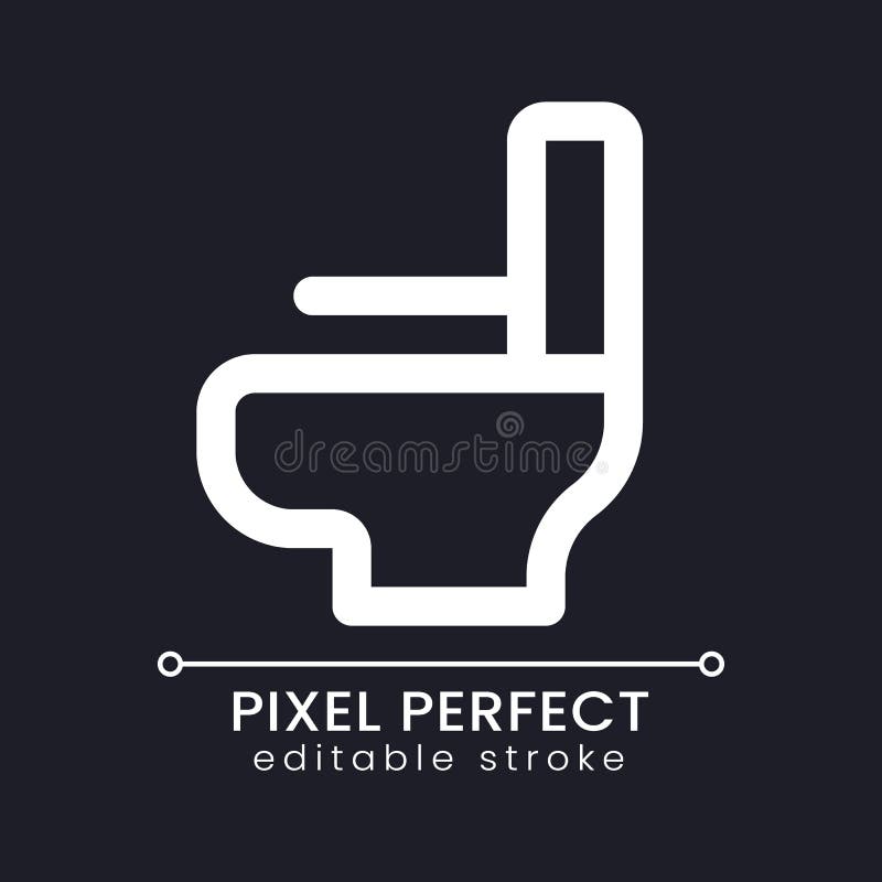 Toilet Pot Pixel Perfect White Linear Ui Icon for Dark Theme Stock ... Toilet Pot Pixel Perfect White Linear Ui Icon for Dark Theme Stock ...
