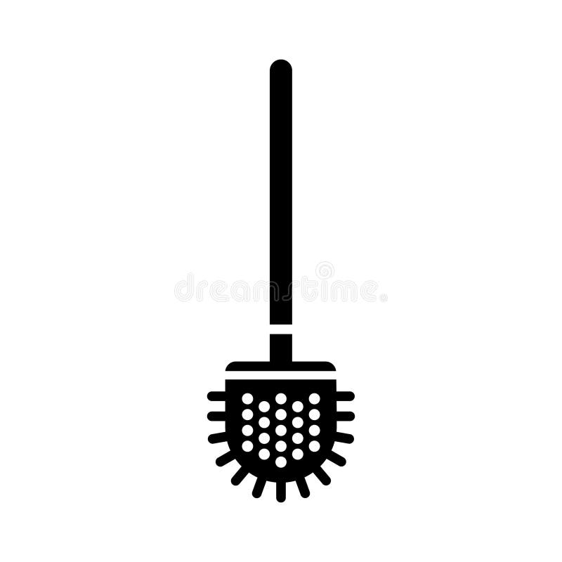 Toilet Scrubber Icon in Flat Style Stock Illustration - Illustration of ...