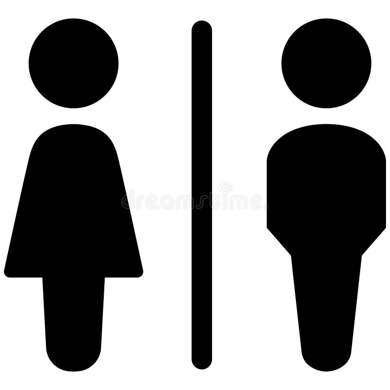 Restroom Sign, Toilet Vector, Lavatory Symbol, Bathroom Icon Stock ...