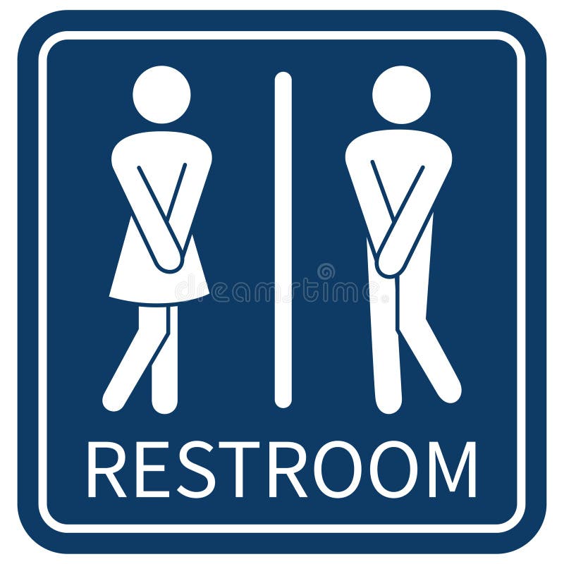 Restroom Sign, Toilet Vector, Lavatory Symbol, Bathroom Icon Stock ...