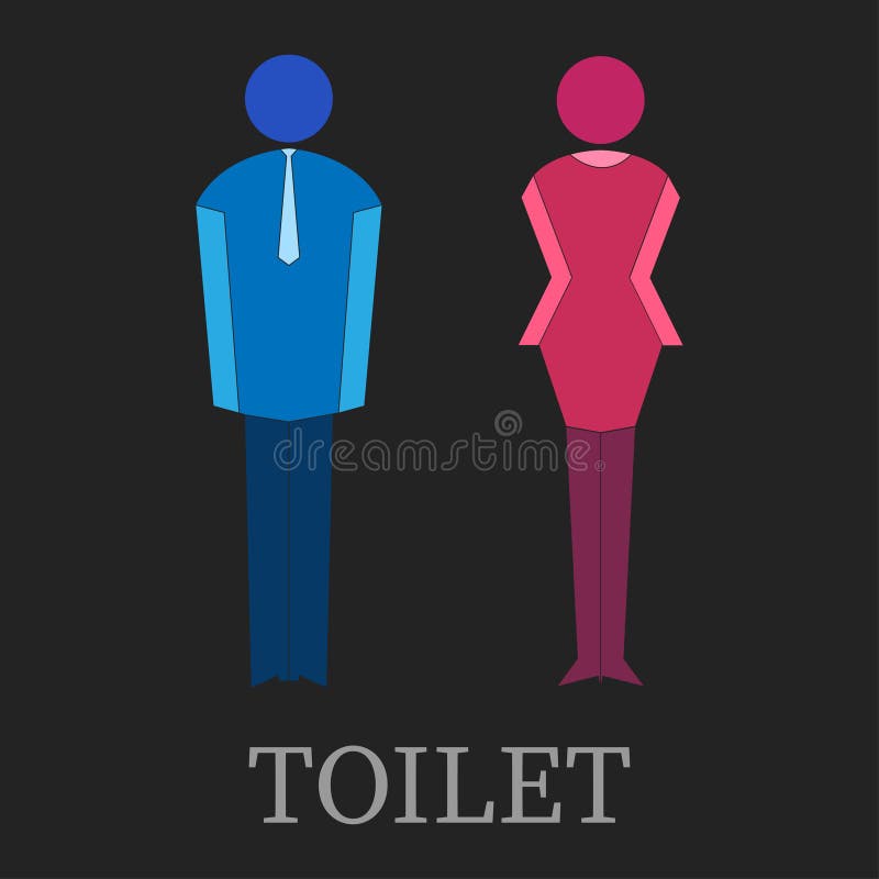 Toilet Sign in Business Suit, Vector Icons, Wc, Bathroom Stock Vector ...