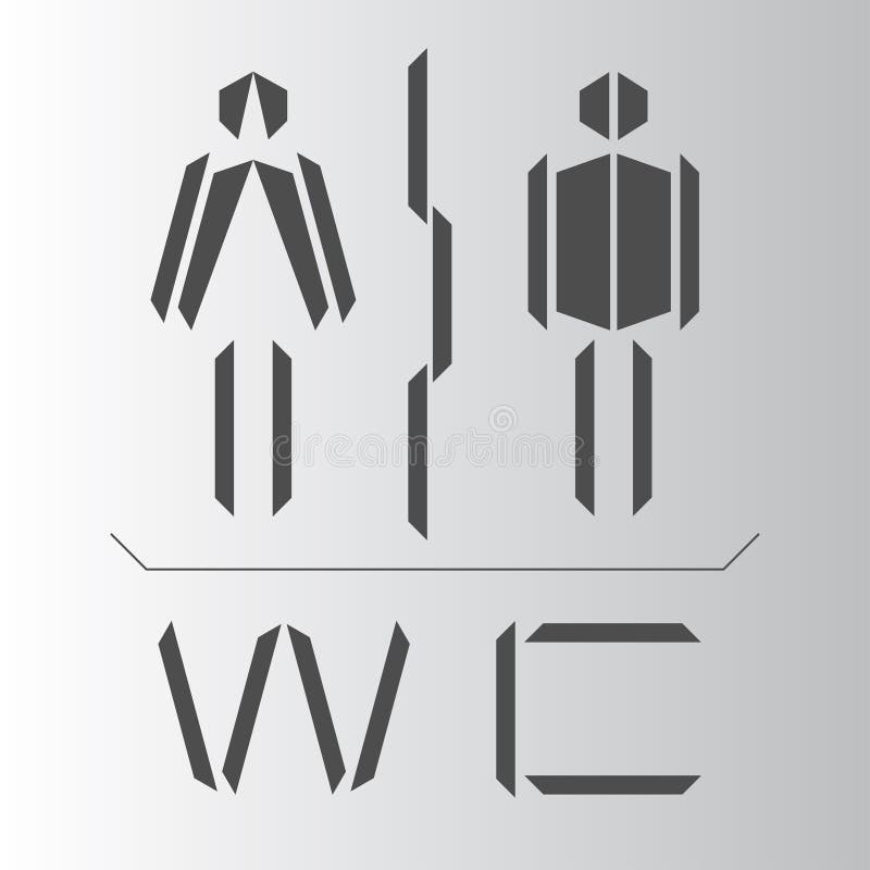 Toilet Signs, Vector Icons, Simple Design, Bathroom Stock Vector ...