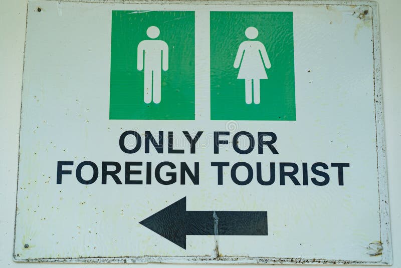Toilet Sign for Foreign Tourists only Stock Photo - Image of toilet ...