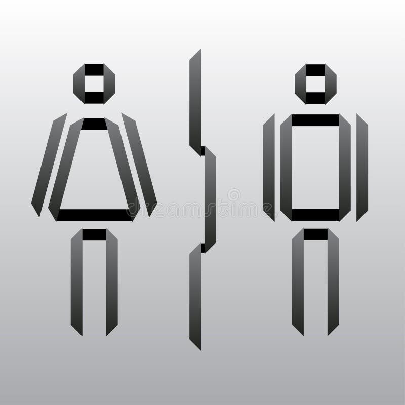 Toilet Sign, Vector Icons, Wc, Bathroom, Simple Design, Black Bathroom ...