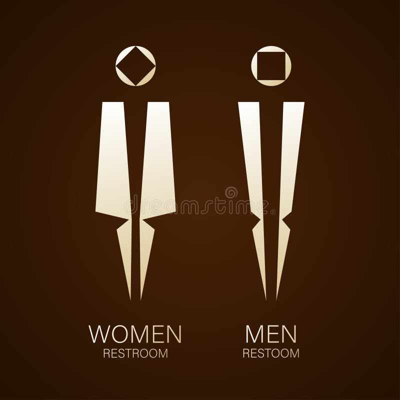 Toilet Sign, Vector Bathroom Symbols, WC, Restroom Stock Vector ...