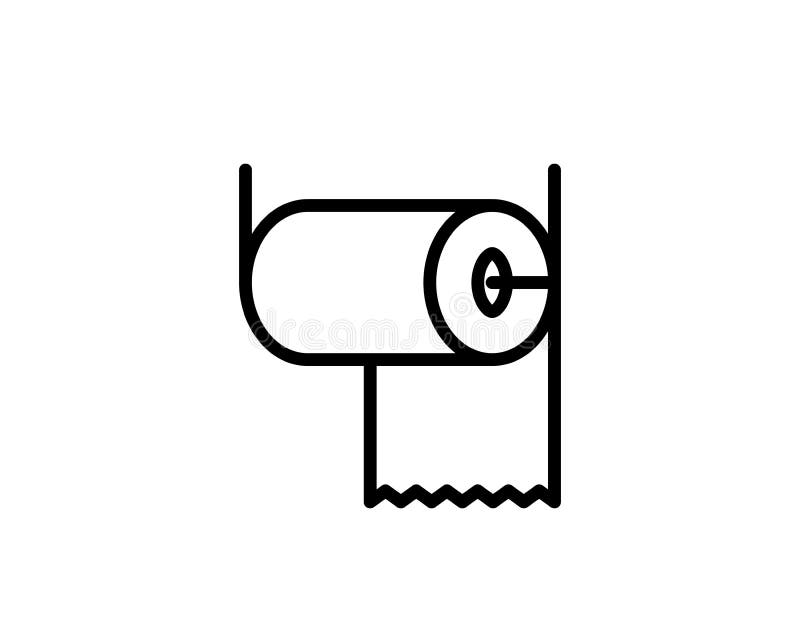 Toilet Tissue Paper Roll with Ridges Line Art Vector Icon for Apps and ... Toilet Tissue Paper Roll with Ridges Line Art Vector Icon for Apps and ...
