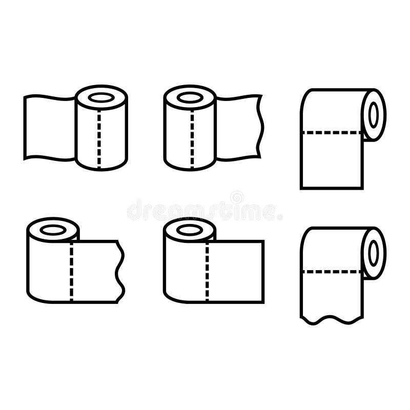 Toilet Tissue Roll Icon Vector Stock Illustration - Illustration of sanitary, household: 337609314