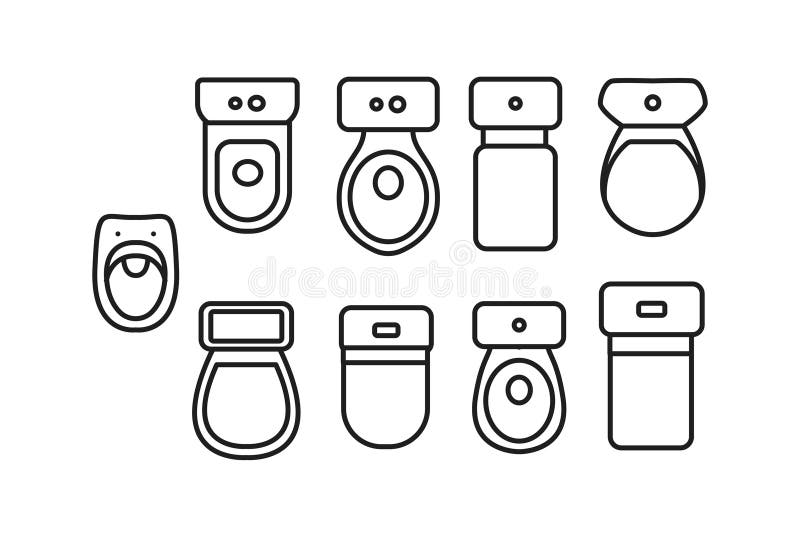 Toilet Top View Stock Illustrations – 2,515 Toilet Top View Stock ...