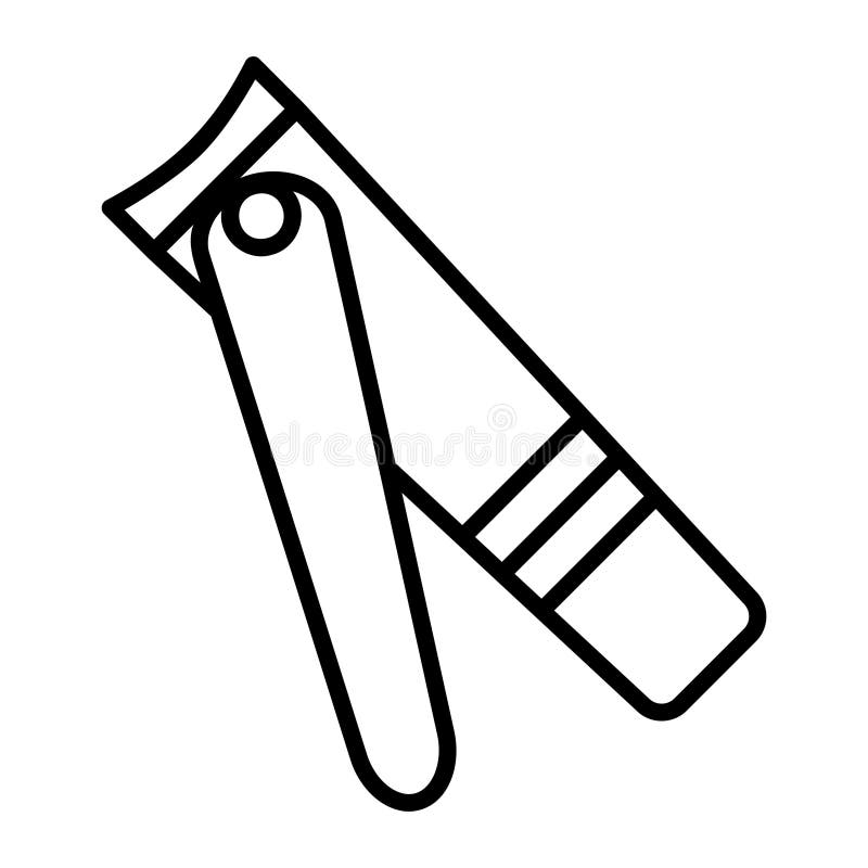 Nail Clippers Outline Icon Vector Stock Vector - Illustration of care ...