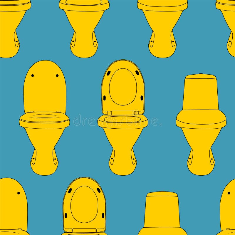 Toilets Seamless Pattern. Vector Stock Illustration Eps10. Stock Vector ...