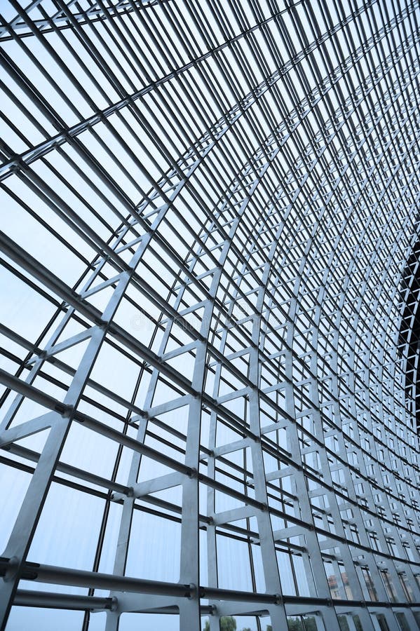 Structure En Verre En Acier De Toit Moderne Image stock - Image du ...