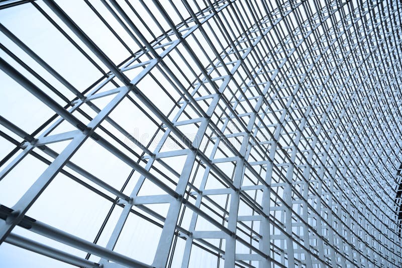 Structure En Verre En Acier De Toit Moderne Image stock - Image du ...