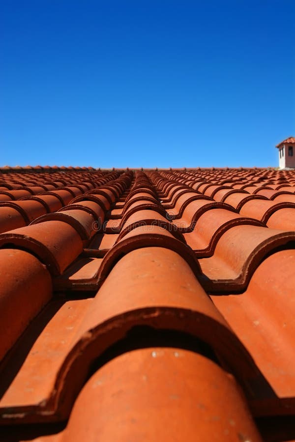 Toit en tuiles image stock. Image of brique, extérieur - 5400115
