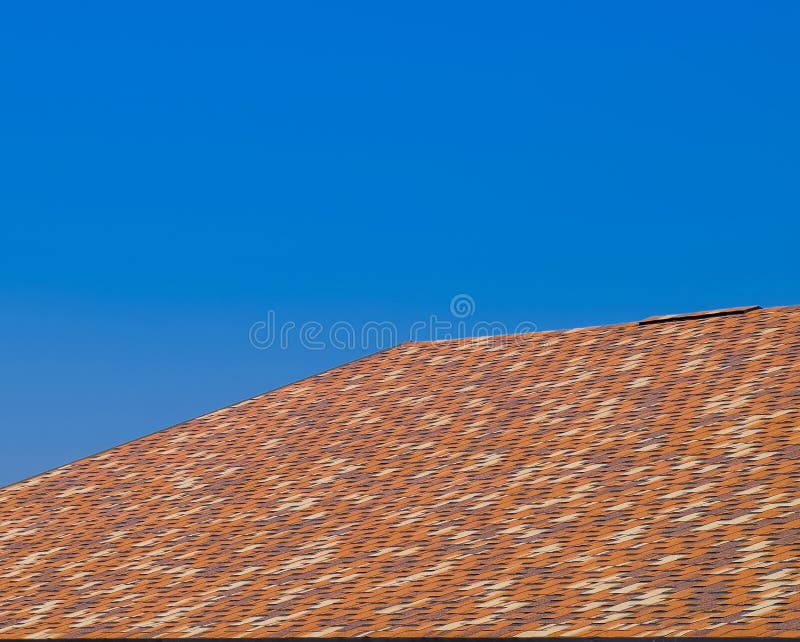 Toit Des Bardeaux Bitumeux Multicolores Bardeaux Modelés De Bitume ...