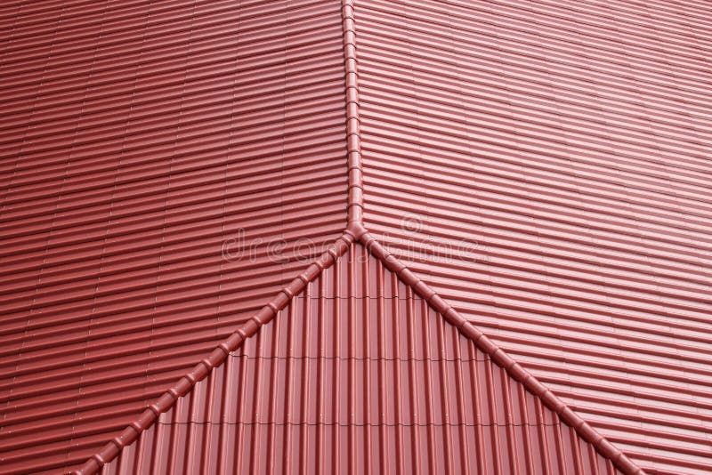 Toit rouge photo stock. Image du cache, ligne, moderne - 21294332
