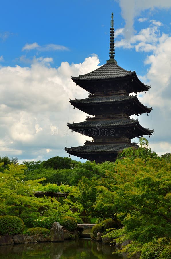 Toji Pagoda in Kyoto, Japan. Stock Photo - Image of landmark ...