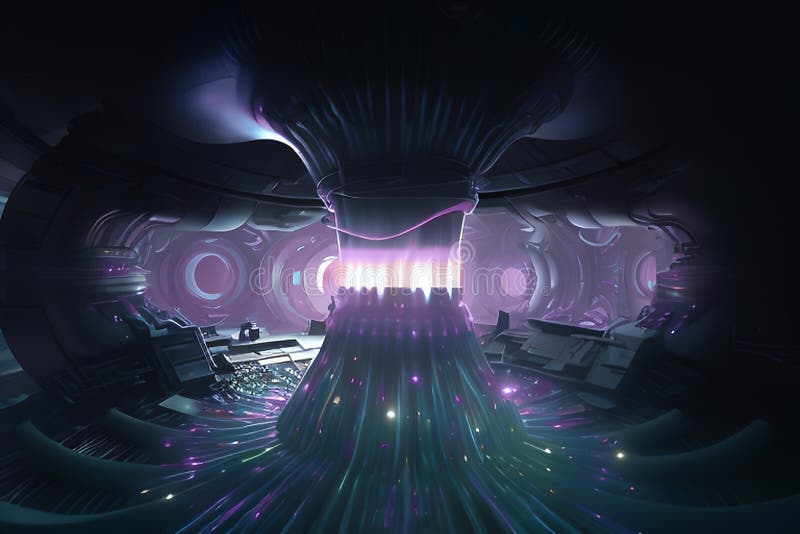 Tokamak Reactor for Nuclear Fusion Concept, AI Stock Illustration ...