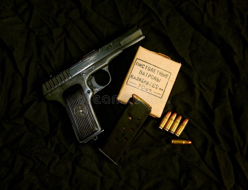Soviet Tula Tokarev pistol stock photo. Image of replica - 34930970