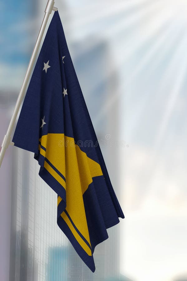 Tokelau National Flag. Render 3D. Stock Illustration - Illustration of ...