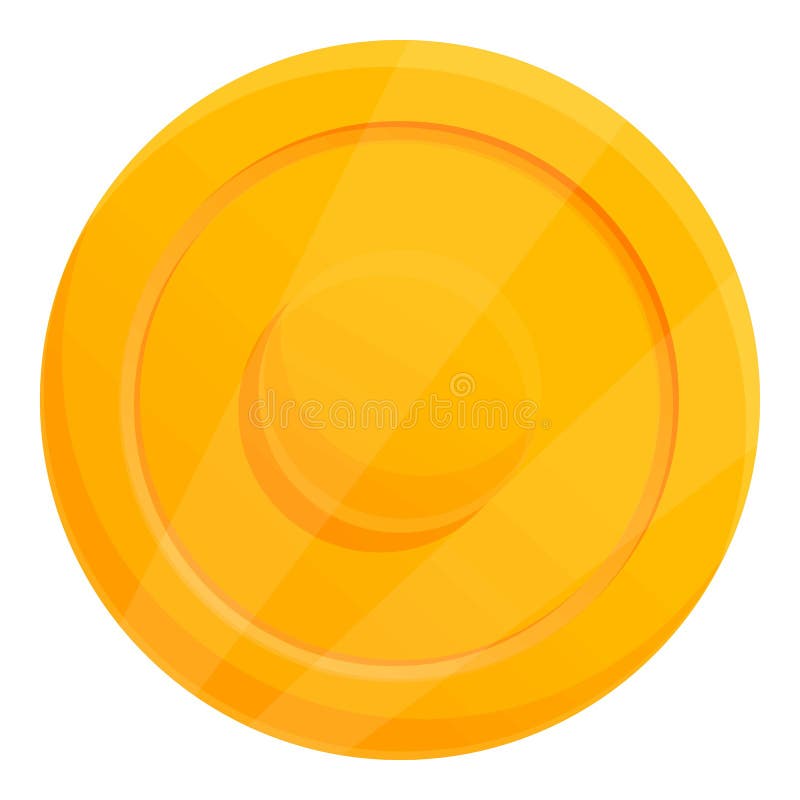 Token icon, cartoon style stock vector. Illustration of cash - 194349210