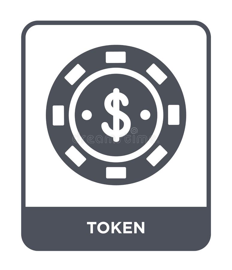 Token Icon in Trendy Design Style. Token Icon Isolated on White ...