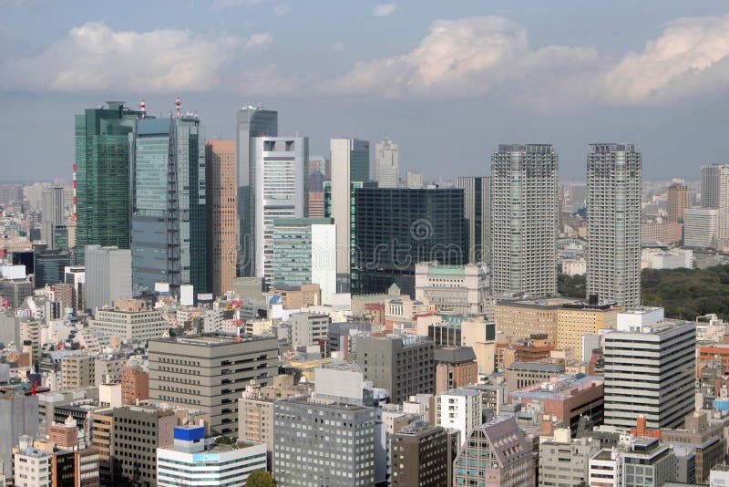 Tokyo High Rise City Towers Stock Photo - Image of corporate, built ...