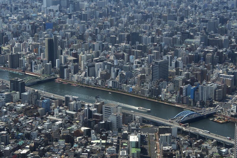 Tokyo from above stock photo. Image of japan, road, city - 90726766