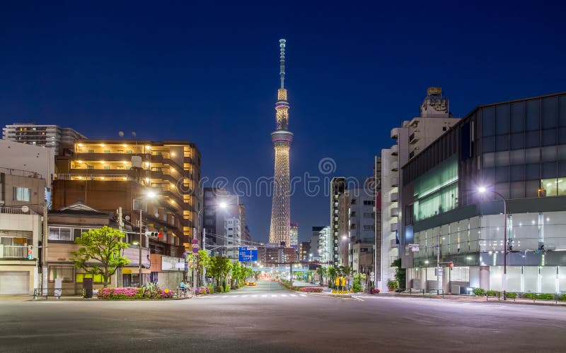 Tokyo Building View and Tokyo Sky Tree Editorial Photo - Image of dusk ...
