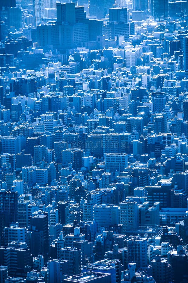 Tokyo Buildings and Dusk Sky Stock Image - Image of tower, density ...