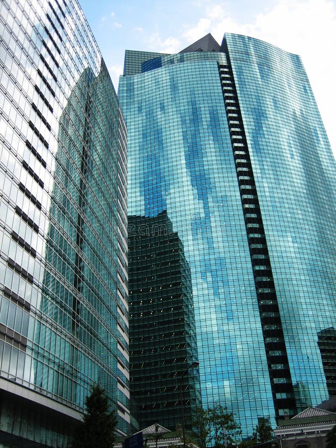Tokyo CBD stock image. Image of skyscraper, finance, reflection - 720403