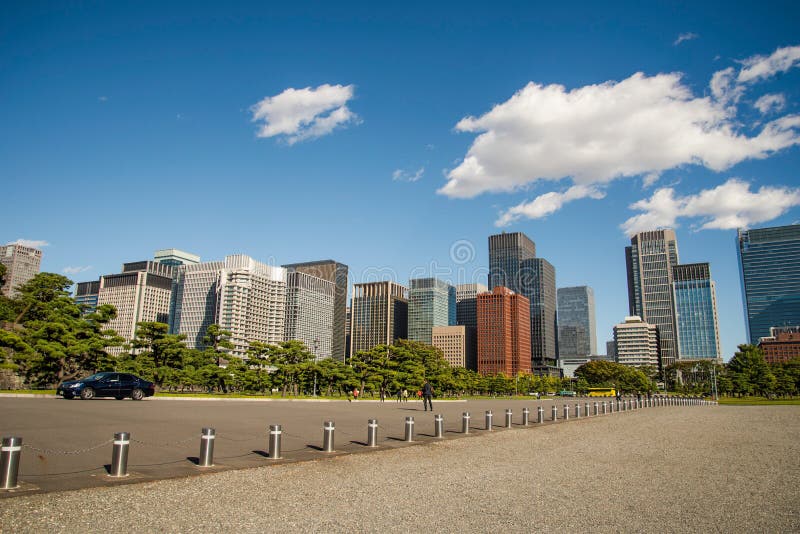 Tokyo Center Skyline and Park Editorial Image - Image of street, flats ...