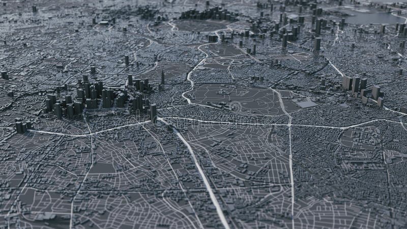 Tokyo city 3d map. stock illustratie. Illustration of rome - 194478254