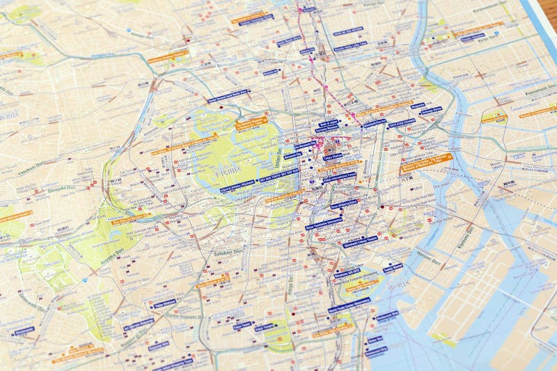 Tokyo City Map in Japan. stock illustration. Illustration of navigation ...
