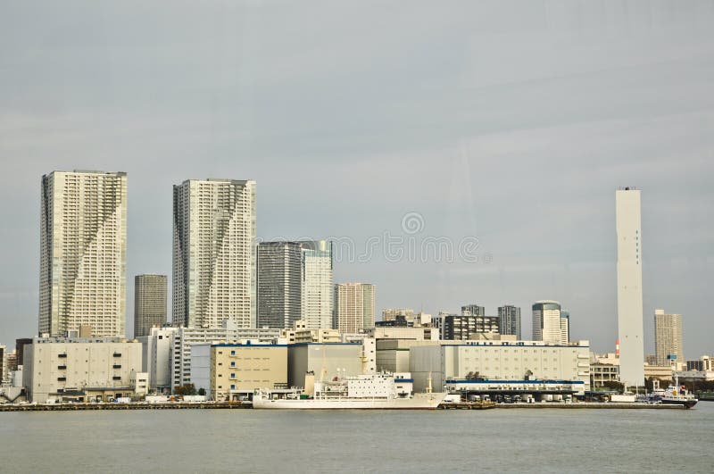 Tokyo city near the sea stock photo. Image of ship, sightseeing - 20694240